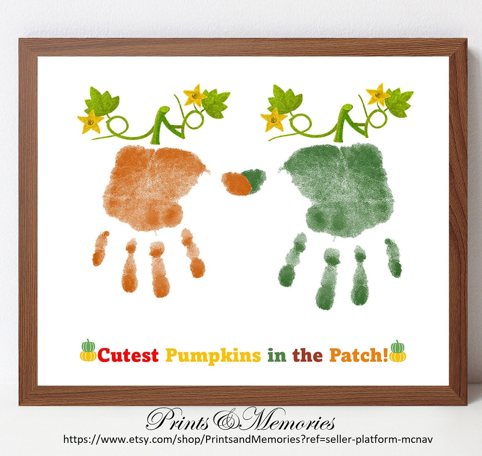 Cutest Pumpkin/pumpkins in the Patch Handprint Art Fall - Etsy