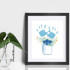 Flower Handprint Art, Handprint Keepsake, Mother's Day/birthday Gift ...