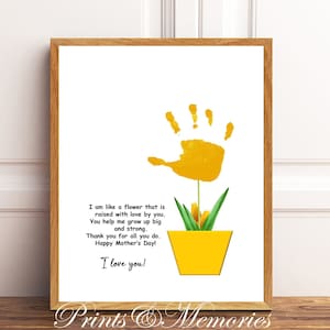 Growing Like a Flower Quote, Mother's Day Craft for Kids/birthday Gift ...