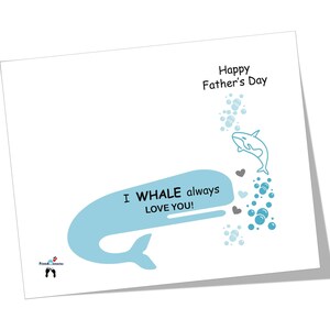Whale Handprint Art, I Whale Always Love You Craft, Father's Day Gift ...