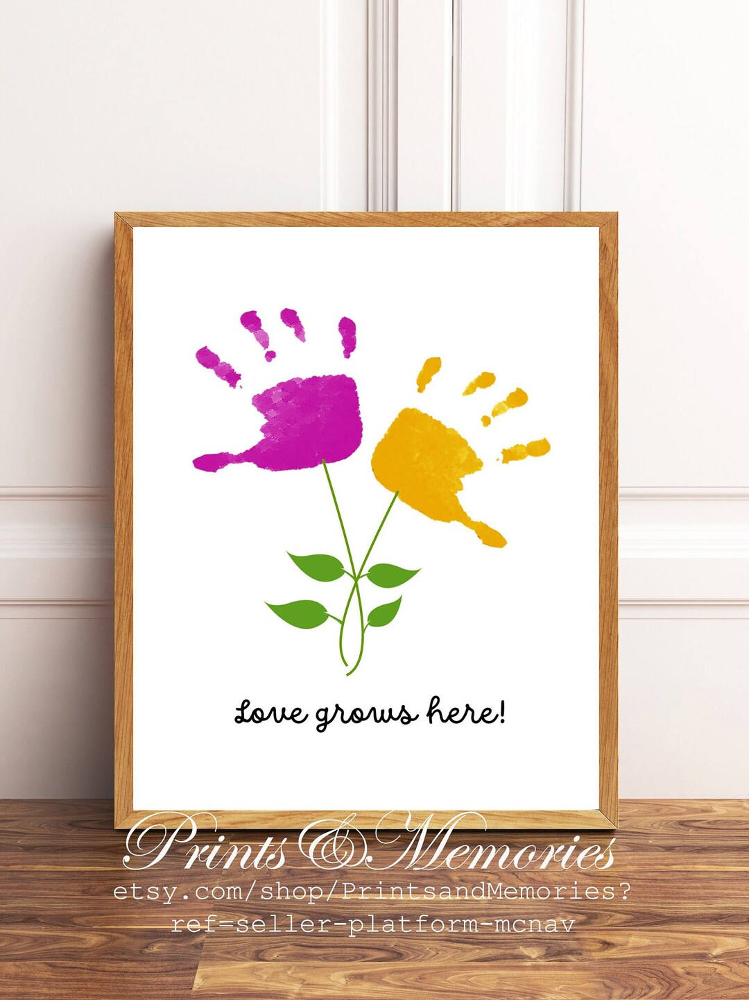 Mother's Day Handprint Art, Flower Handprint Art, Baby Keepsake ...