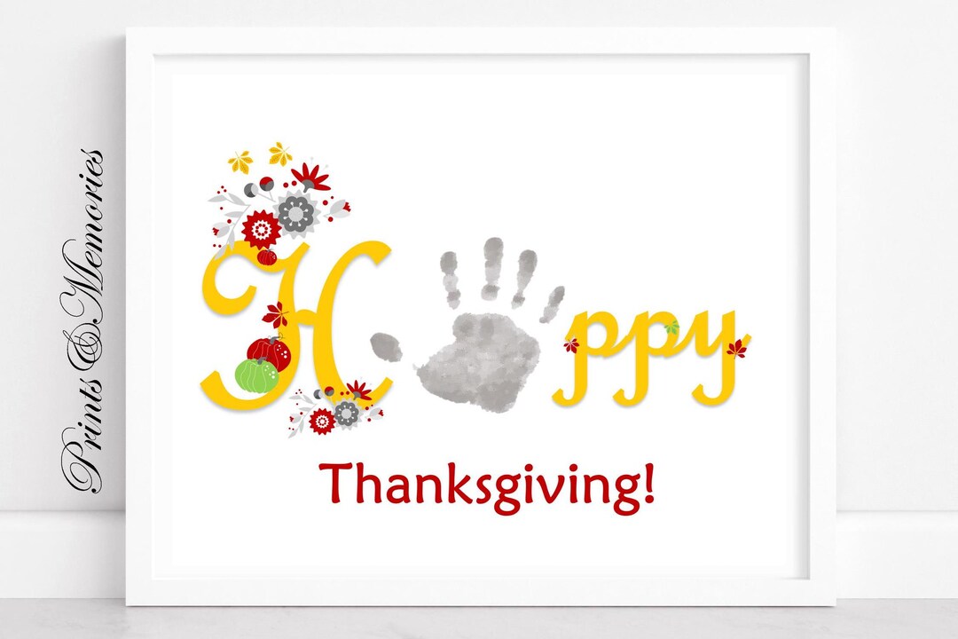 Thanksgiving Handprint Art: DIY Kid Craft Card (digital Download) - Etsy