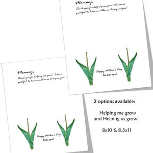 Mommy, Thank You for Helping Me/us Grow, Mother's Day Craft for Kids ...