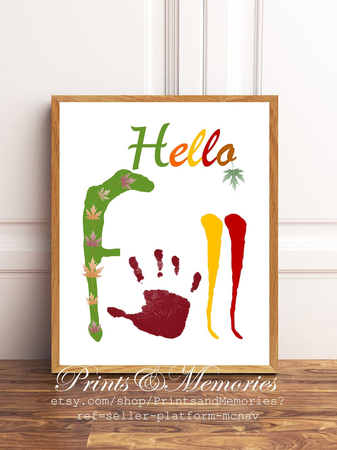 Hello Fall, Fall Handprint Art, Autumn Keepsake, Baby, Toddler, Kid ...