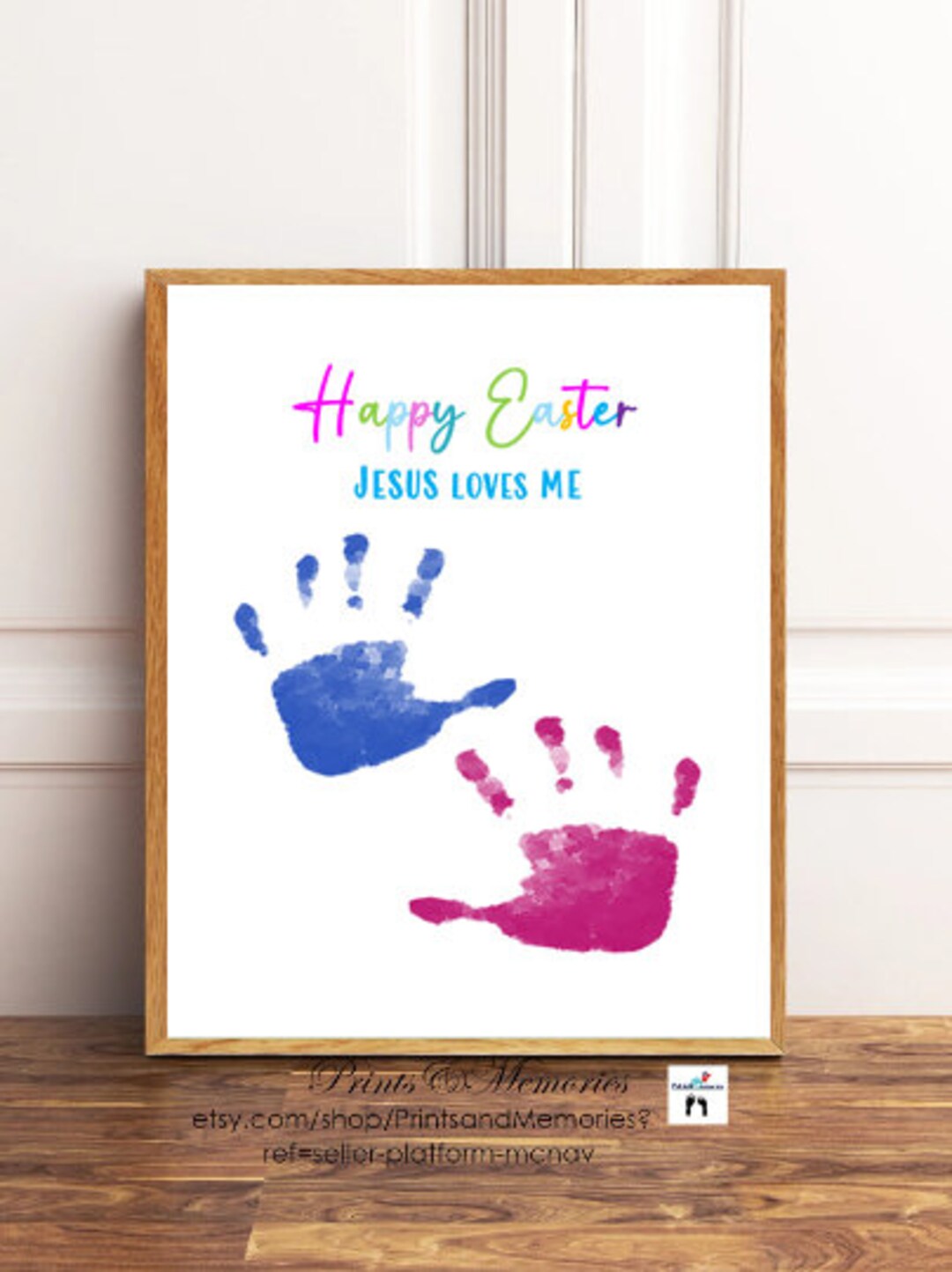Easter Handprint Art for Kids, Happy Easter, Jesus Loves Me, Printable ...