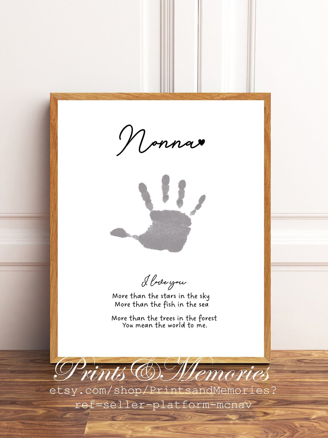 Mother's Day Gift for Nonna/nonny Poem Handprint and - Etsy