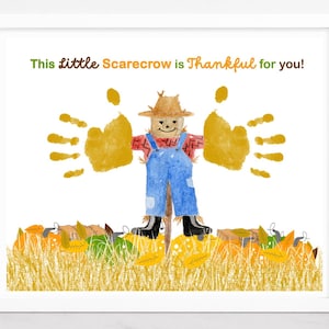 Scarecrow Handprint Art: Thanksgiving Fall Craft (digital Download) - Etsy