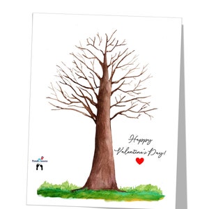 Tree Fingerprint Handprint Art, Valentine's Day Craft for Kids ...