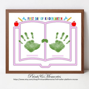 First Day of Kindergarten, Handprint Art, School Craft, First Day of ...