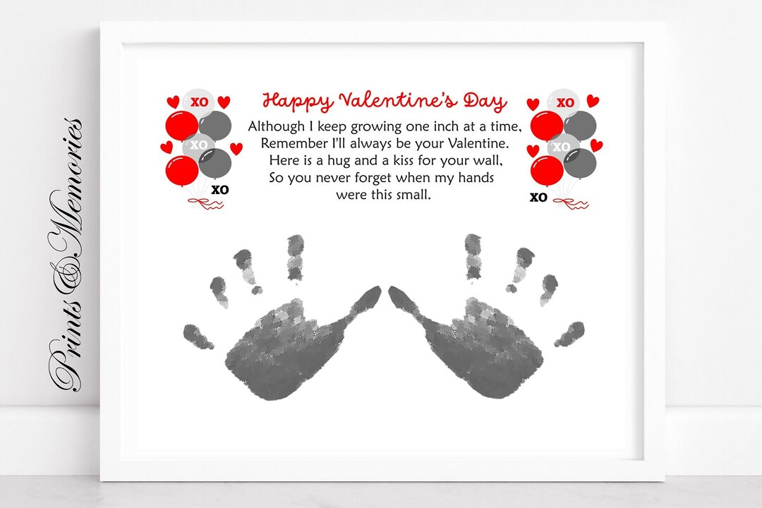 Valentines Day Handprint Poem, XOXO, Handprint Craft, Valentines ...