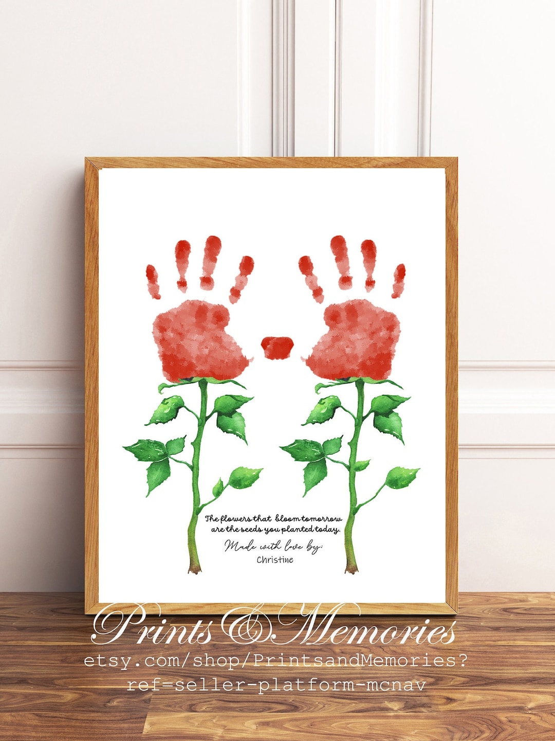 Flower Handprint Art, the Flowers That Bloom Tomorrow Qoute, Birthday ...