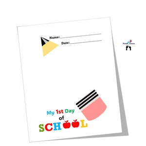 First Day of School, Pencil Handprint Art, First Day of School Craft ...