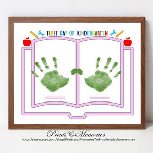 First Day of Kindergarten, Handprint Art, School Craft, First Day of ...