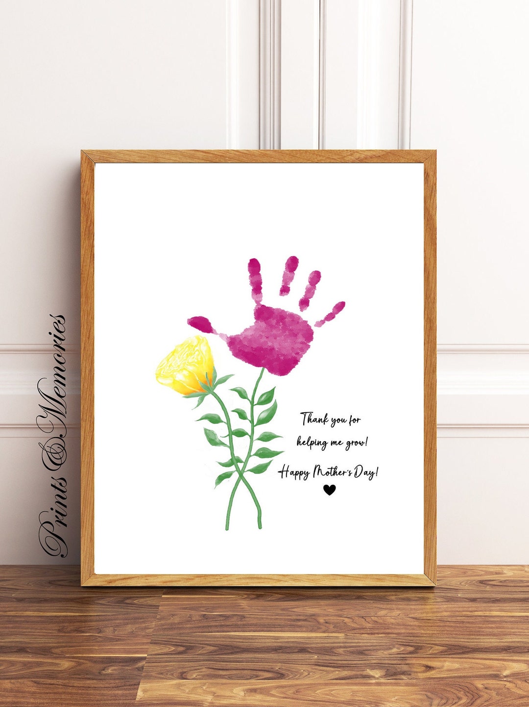 Mother's Day Handprint Art, Flower Bouquet Handprint Craft, Helping Me ...