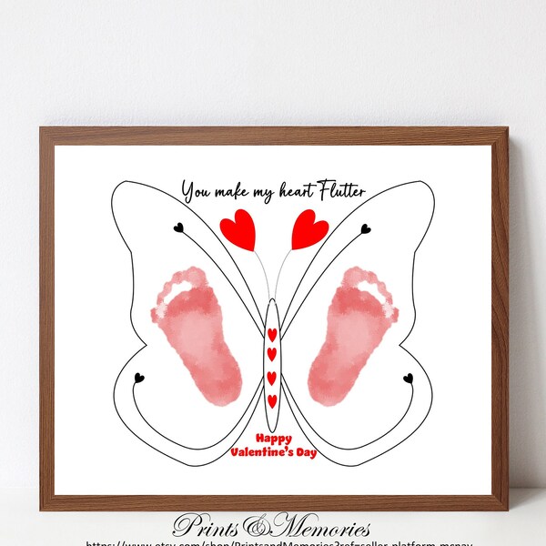 Butterfly Baby Footprint - Etsy