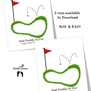 Best Daddy by Par Golf Footprint Father's Day Gift for - Etsy