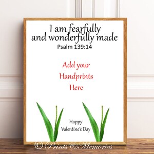 I Am Fearfully and Wonderfully Made, Psalm 139:14, Flower Handprints ...