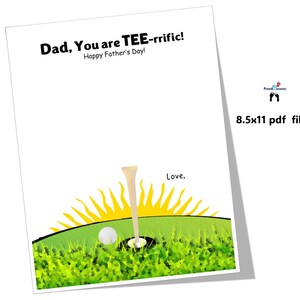 Golf Handprint Art, Dad, You Are Tee-rrific Handprint Craft, Father's ...