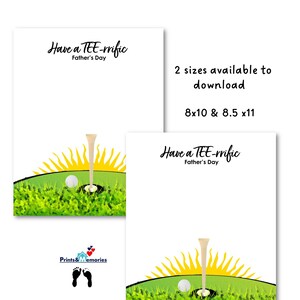 Golf Footprint Handprint Art, Have a Tee-rrific Father's Day, Gift for ...