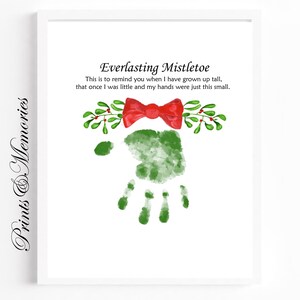 Everlasting Mistletoe Handprint Poem, Christmas Craft, Handprint Art ...