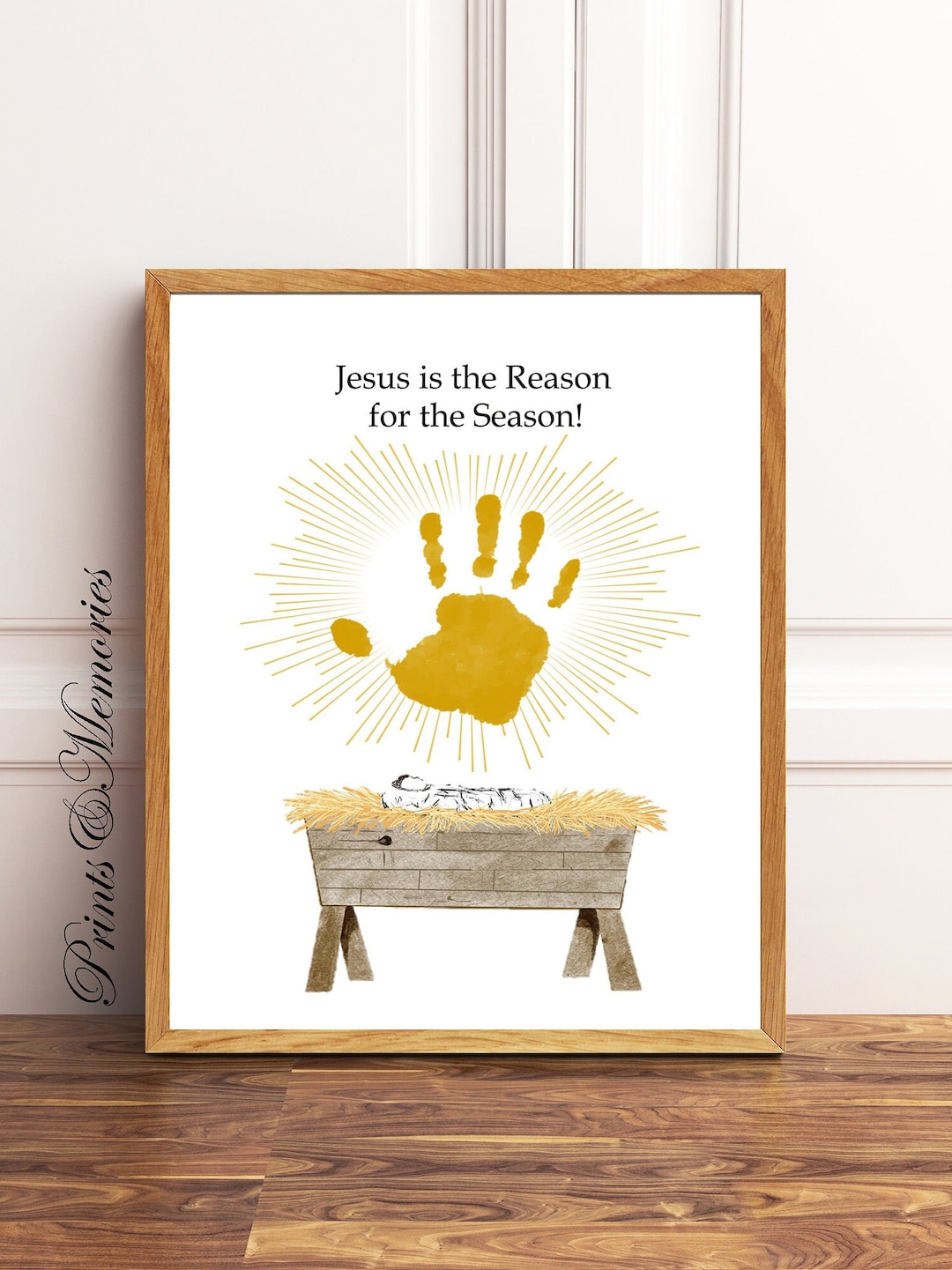 Christmas Christian Nativity Handprint Art, Baby Jesus, Sunday School ...