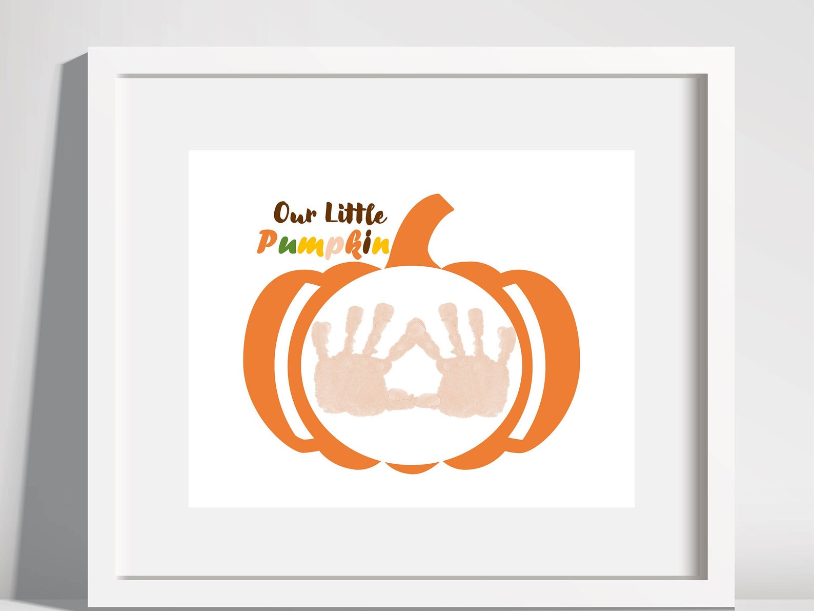 Our Little Pumpkin Footprint/handprint Art Baby Keepsake | Etsy