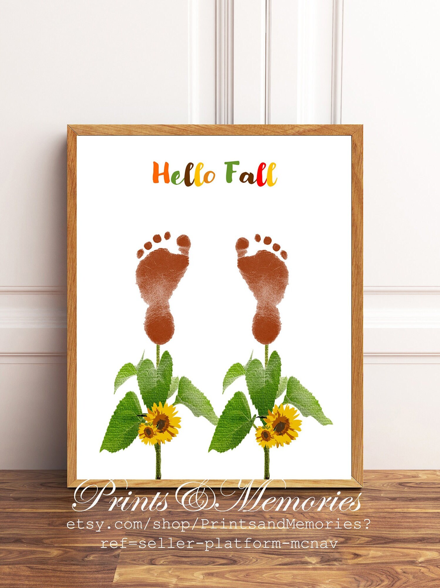 Hello Fall, Fall Handprint/footprint Art, Flower Handprint, Home ...