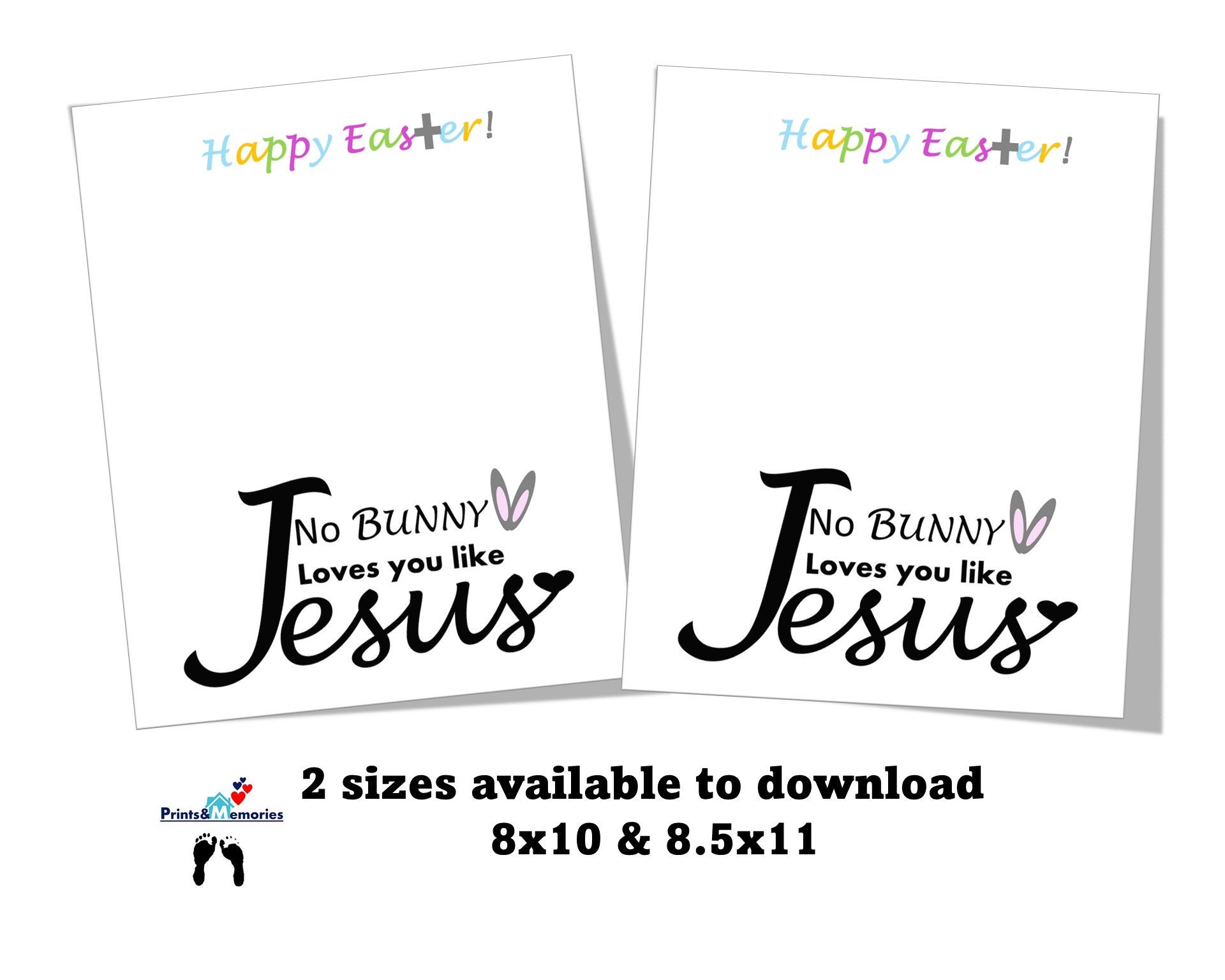 No Bunny Loves You Like Jesus Easter Handprint Craft for | Etsy UK