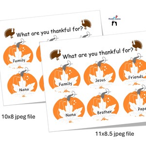 Thanksgiving Craft for Kids, What Are You Thankful for Activity. - Etsy