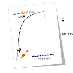 You're a Reel Cool Dad Handprint Art, Fishing Handprint Craft ...