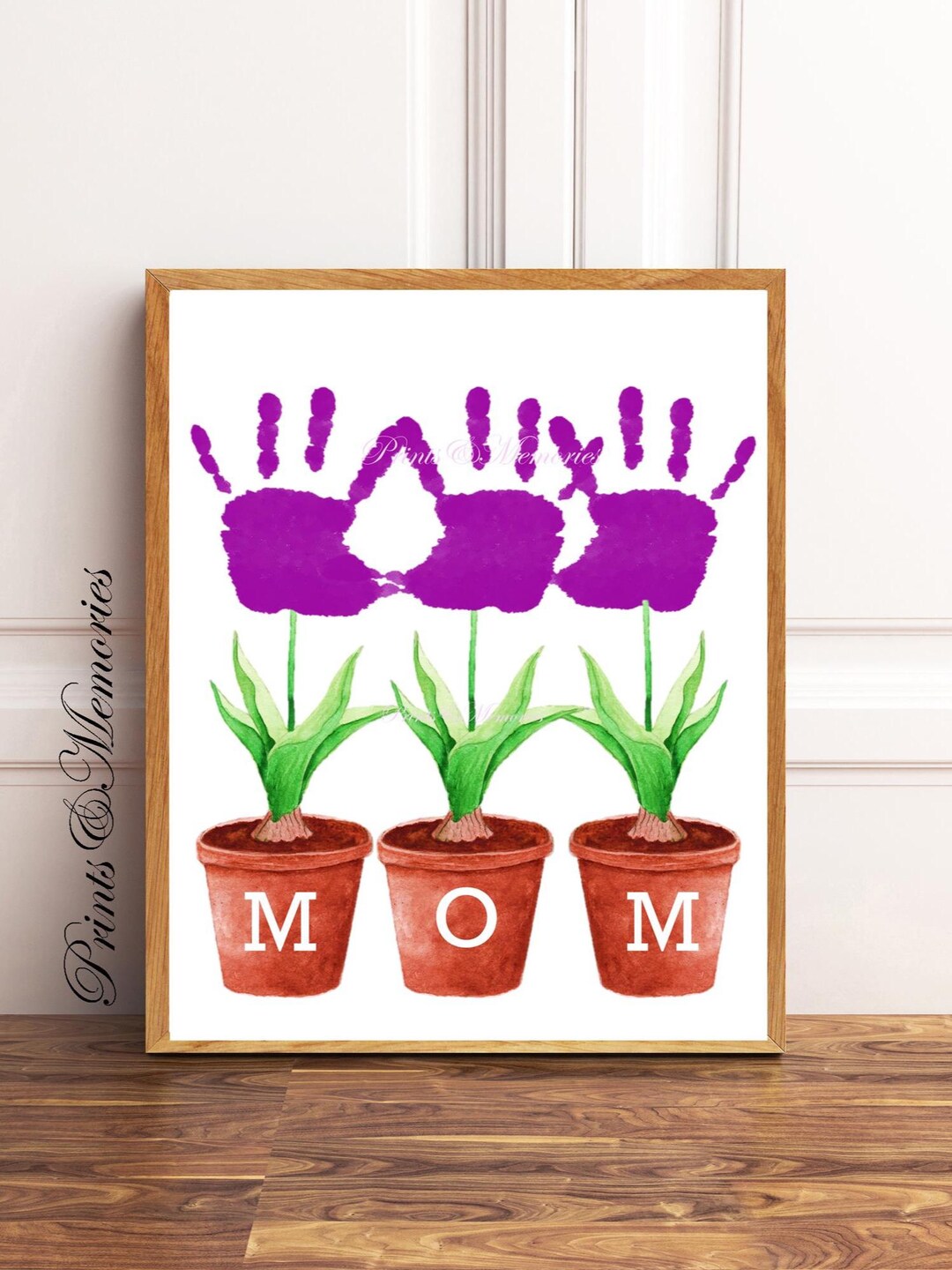Mother's Day Flower Handprints, Kids Handprint Art, Flower Pots Tulips ...