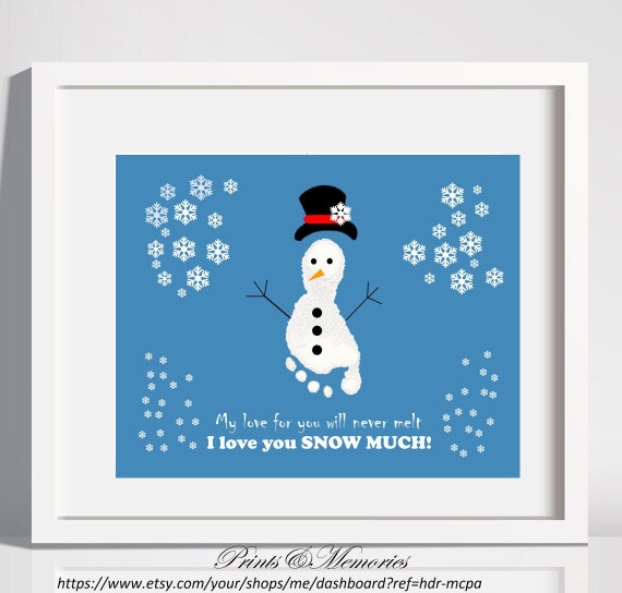 Footprint Snowman Card