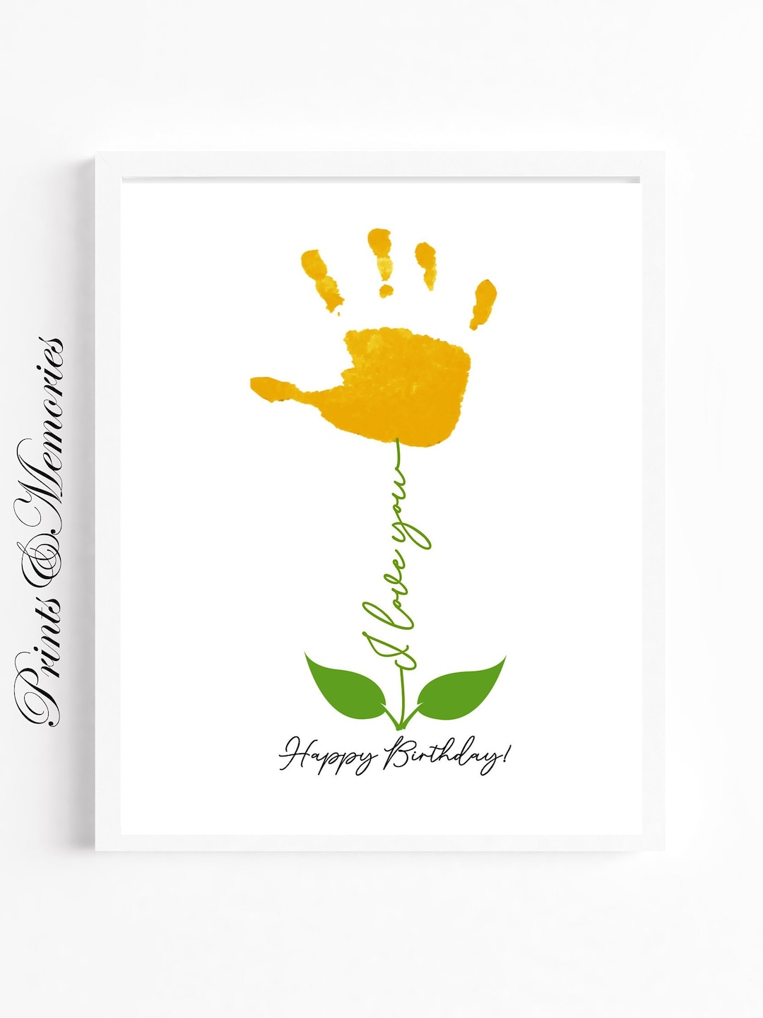 Flower Handprint Art, Happy Birthday Craft, DIY Art Card, Baby Toddler ...