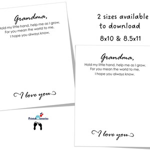 Grandma Handprint Poem, Mother's Day Craft for Baby Toddler Kid ...