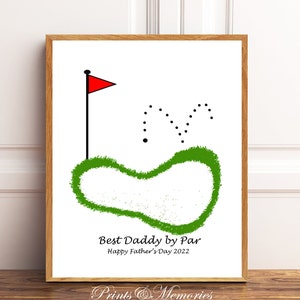 Best Daddy by Par Golf Footprint Father's Day Gift for - Etsy