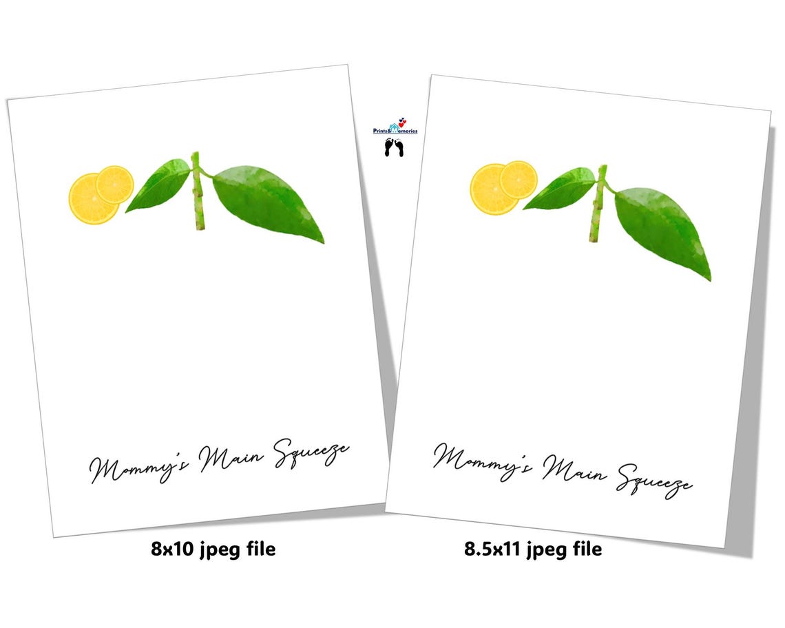 Lemon Handprint Art: Mommy's Main Squeeze Keepsake (digital Download ...