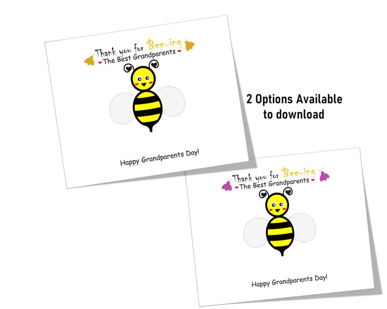 Bee Handprint Art: Grandparents Day Gift From Grandkid (digital File ...