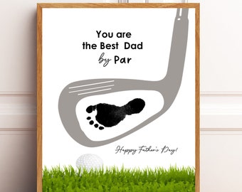 Best Grandpa by Par Golf Footprint Father's Day Gift for | Etsy