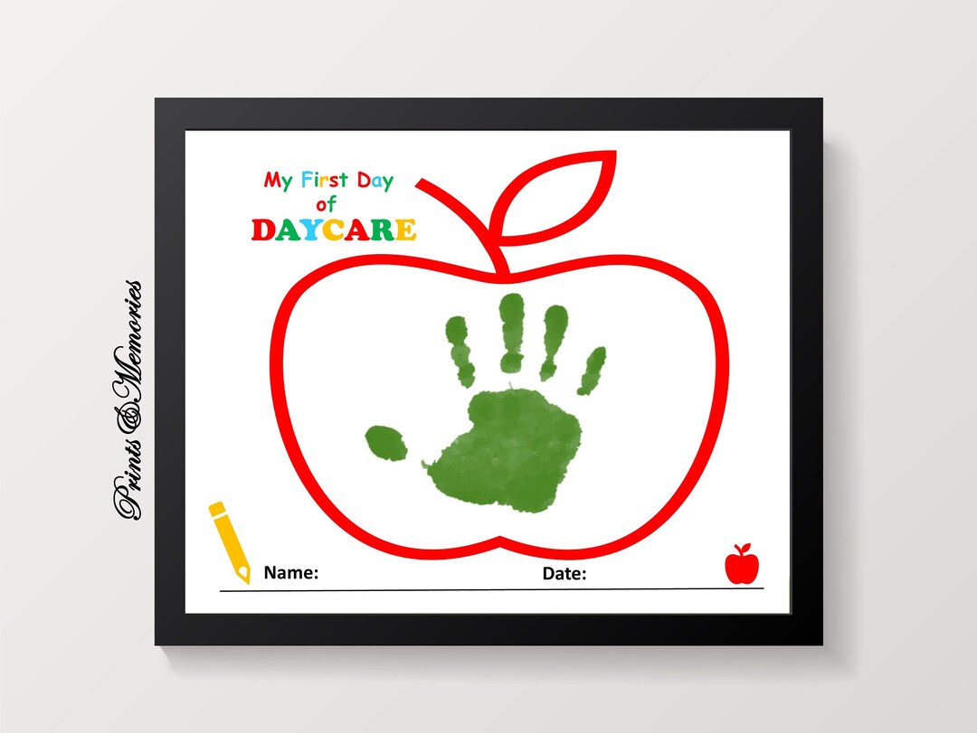 First Day Of Daycare Handprint Art First Day Of School Handprint first-day-of-daycare-handprint-art-first-day-of-school-handprint