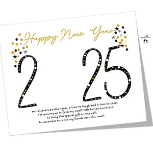 Happy New Year 2025, Handprint Art, New Year Poem, Handprint Craft New ...