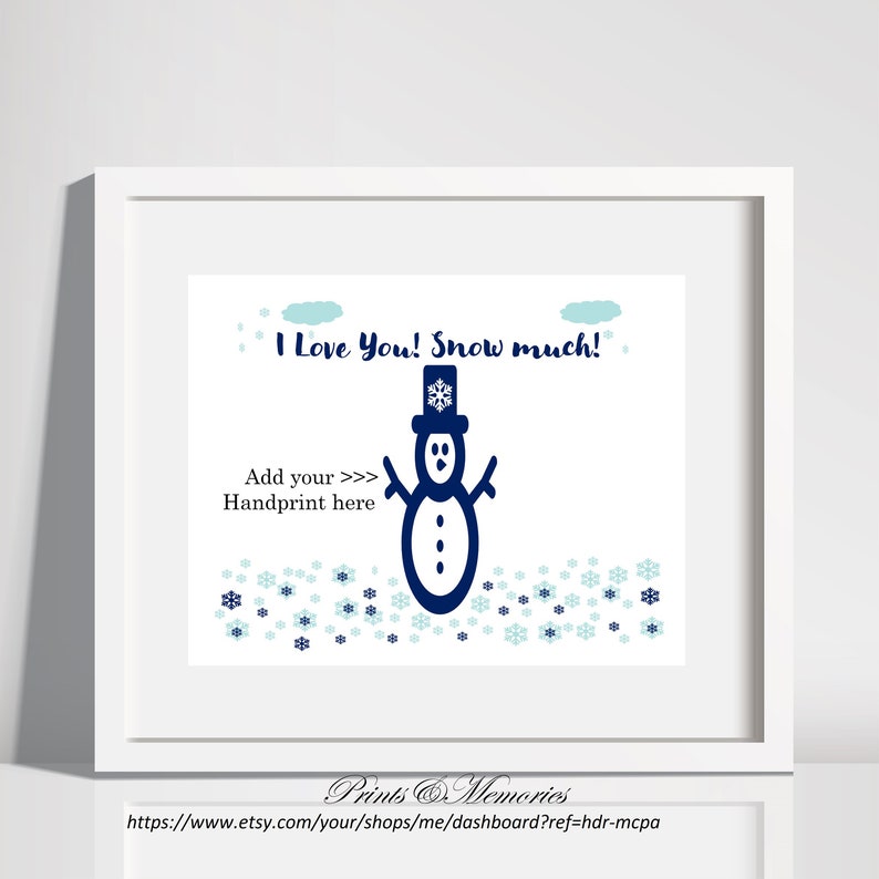 I Love You Snow Much Printable Winter Craft for Kids | Etsy