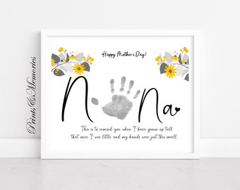 Nana Gift, Gifts for Nana From Grandkids, DIY Kid Craft, Handprint Art ...