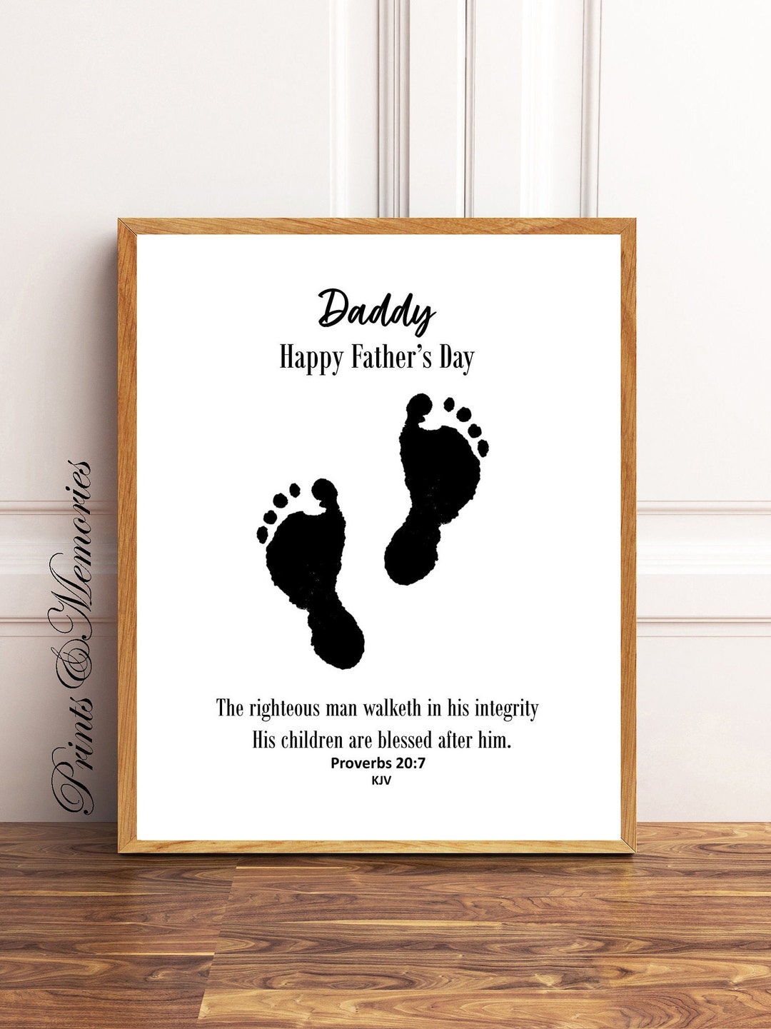 Proverbs 20:7, Father's Day Gift for Dad, Bible Verse, Religious Craft ...