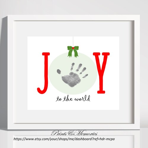 Joy to the World Hand Print Christmas Keepsake/ Christmas - Etsy