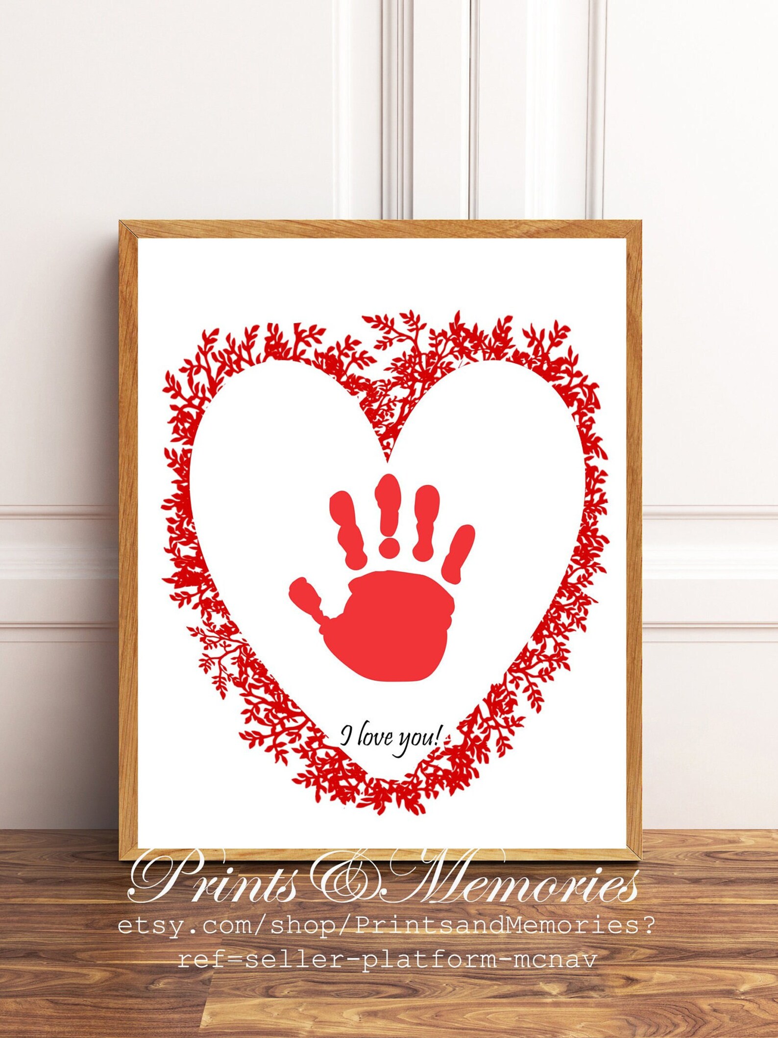 Valentines Day Handprint Art Heart Handprint Art I Love - Etsy