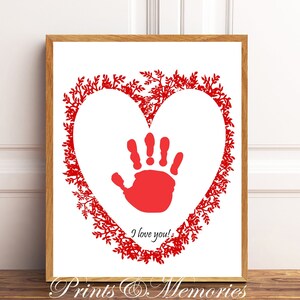 Valentines Day Handprint Art, Heart Handprint Art, I Love You/we Love ...