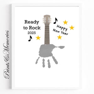 New Year Handprint Craft, Ready to Rock 2025, Happy New Year 2025 ...