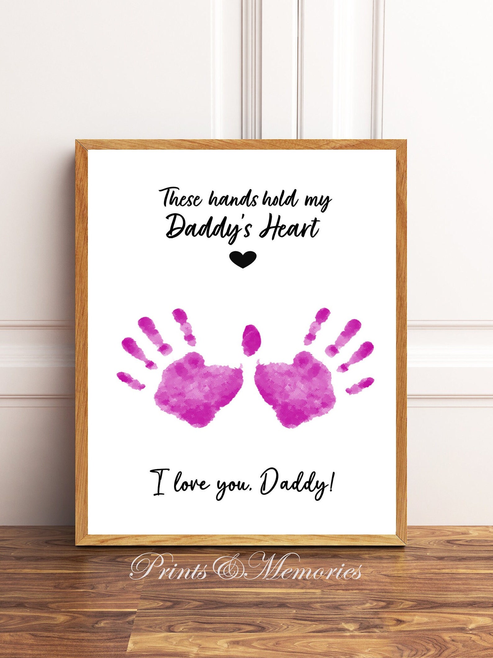 Gift for Dad From Kid, Baby, Toddler Handprint, Father's Day/birthday ...