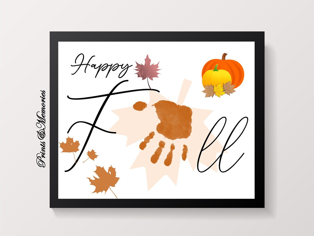 Happy Fall Handprint Art Fall Leaves Craft Handprint Art - Etsy