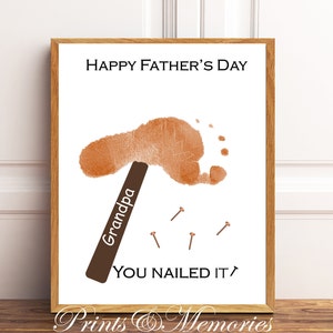 Digital Download, Happy Father's Day Grandpa, You Nailed It, Gift for ...